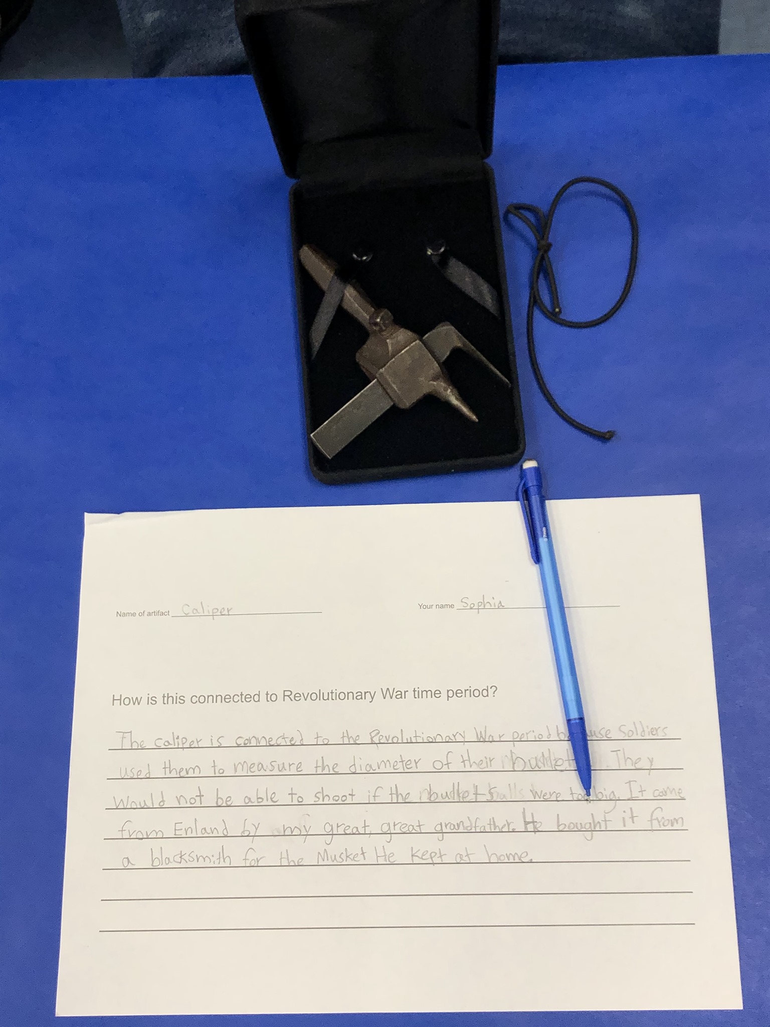 Classroom News – 4th Grade Revolutionary War Museum – Saint Helena School